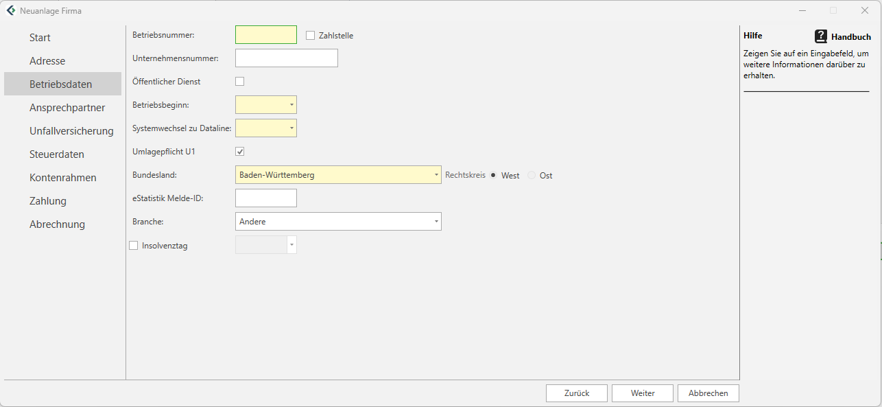 Erste Schritte :: DATALINE Lohnabzug Handbuch